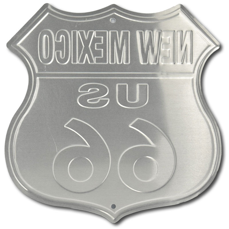 Plechová ceduľa Route 66 New Mexico Shield embosovaná